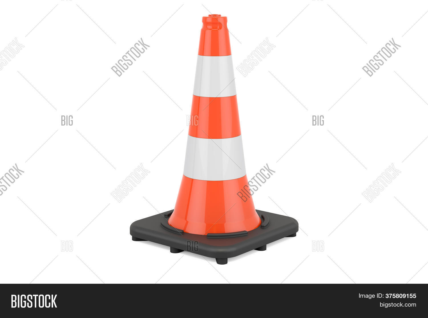 One Traffic Cone Image & Photo (Free Trial) | Bigstock