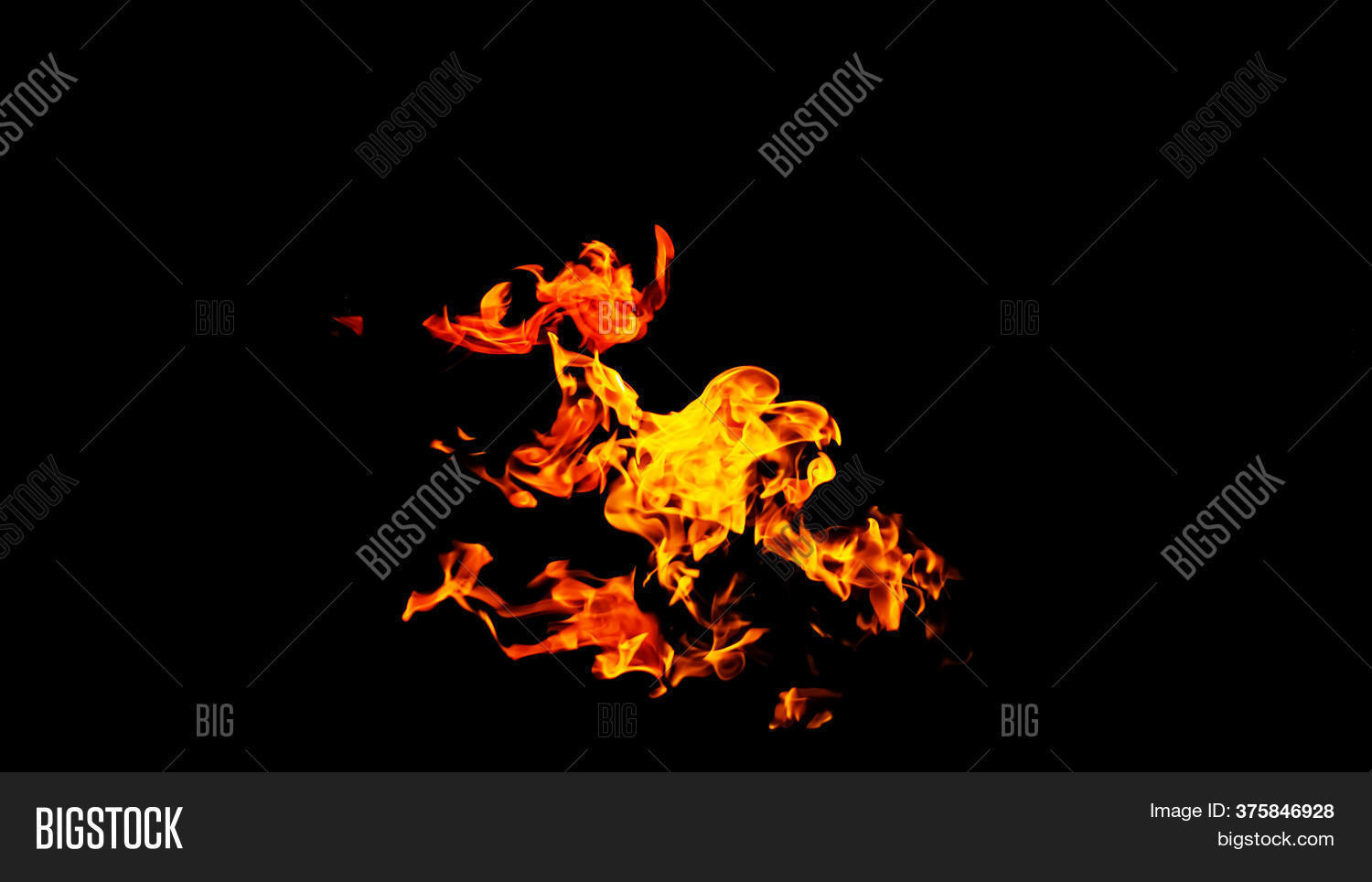Fire Flames On Black Image & Photo (Free Trial) | Bigstock