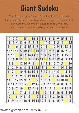 Giant Sudoku Vector & Photo (Free Trial) | Bigstock