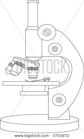 Microscope Outline Vector & Photo (Free Trial) | Bigstock