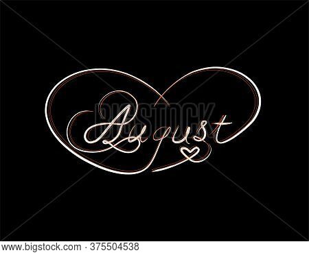 August Lettering Text Vector & Photo (Free Trial) | Bigstock