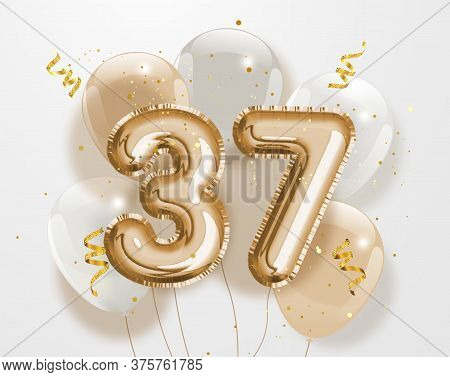 Happy 37th Birthday Vector & Photo (Free Trial) | Bigstock