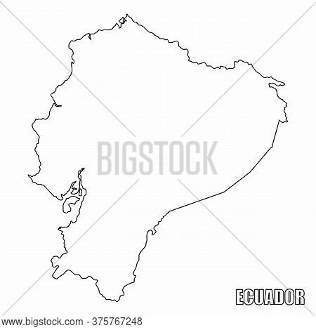 Ecuador Outline Map Vector & Photo (Free Trial) | Bigstock