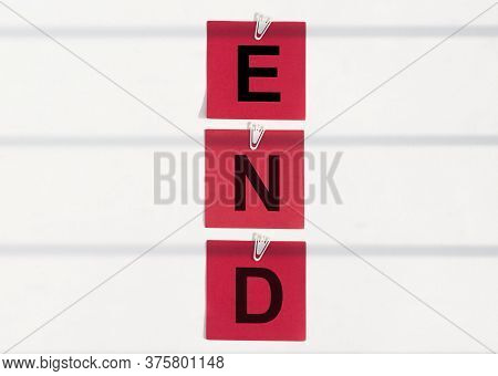 End Word Sign Wooden Image & Photo (Free Trial) | Bigstock