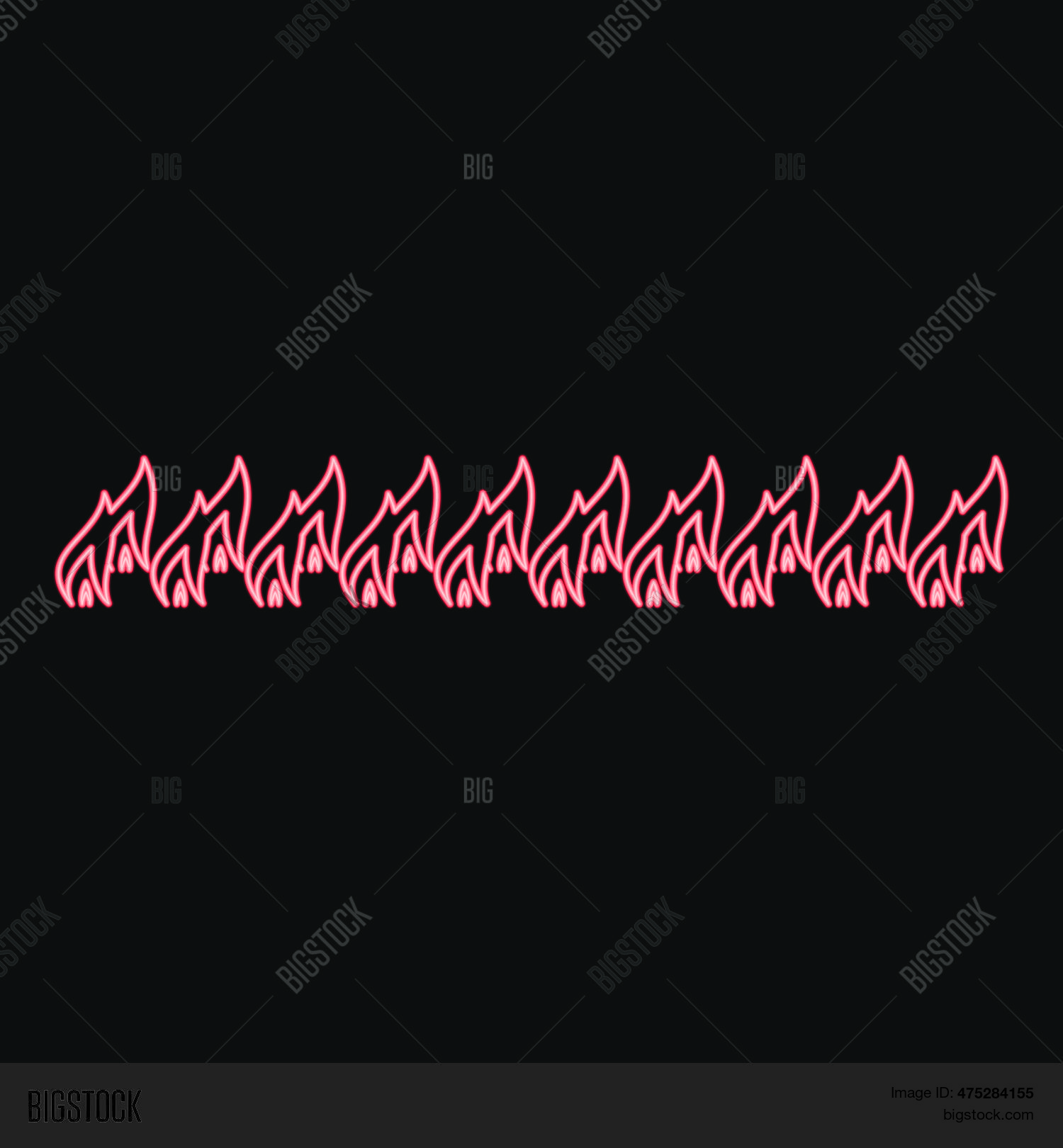 Neon Burning Fire Vector & Photo (Free Trial) | Bigstock