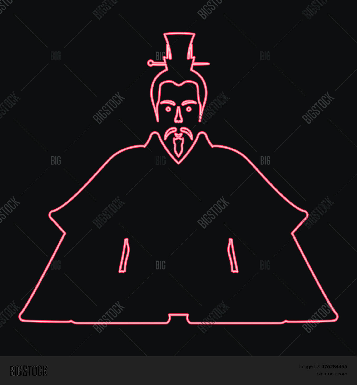 Neon Emperor Japan Vector & Photo (Free Trial) | Bigstock