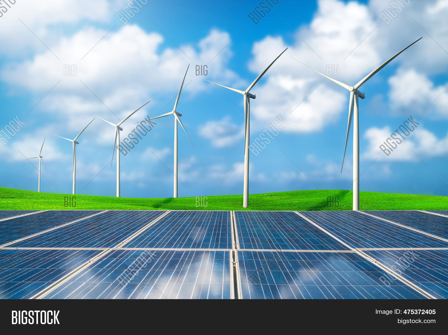 Solar Panel Wind Image & Photo (Free Trial) | Bigstock
