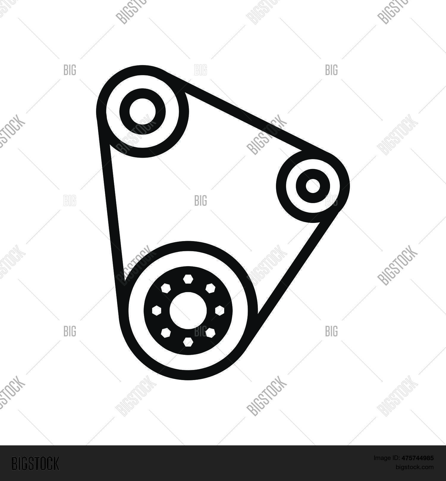 Car Fan Belt Icon. Vector & Photo (Free Trial) | Bigstock