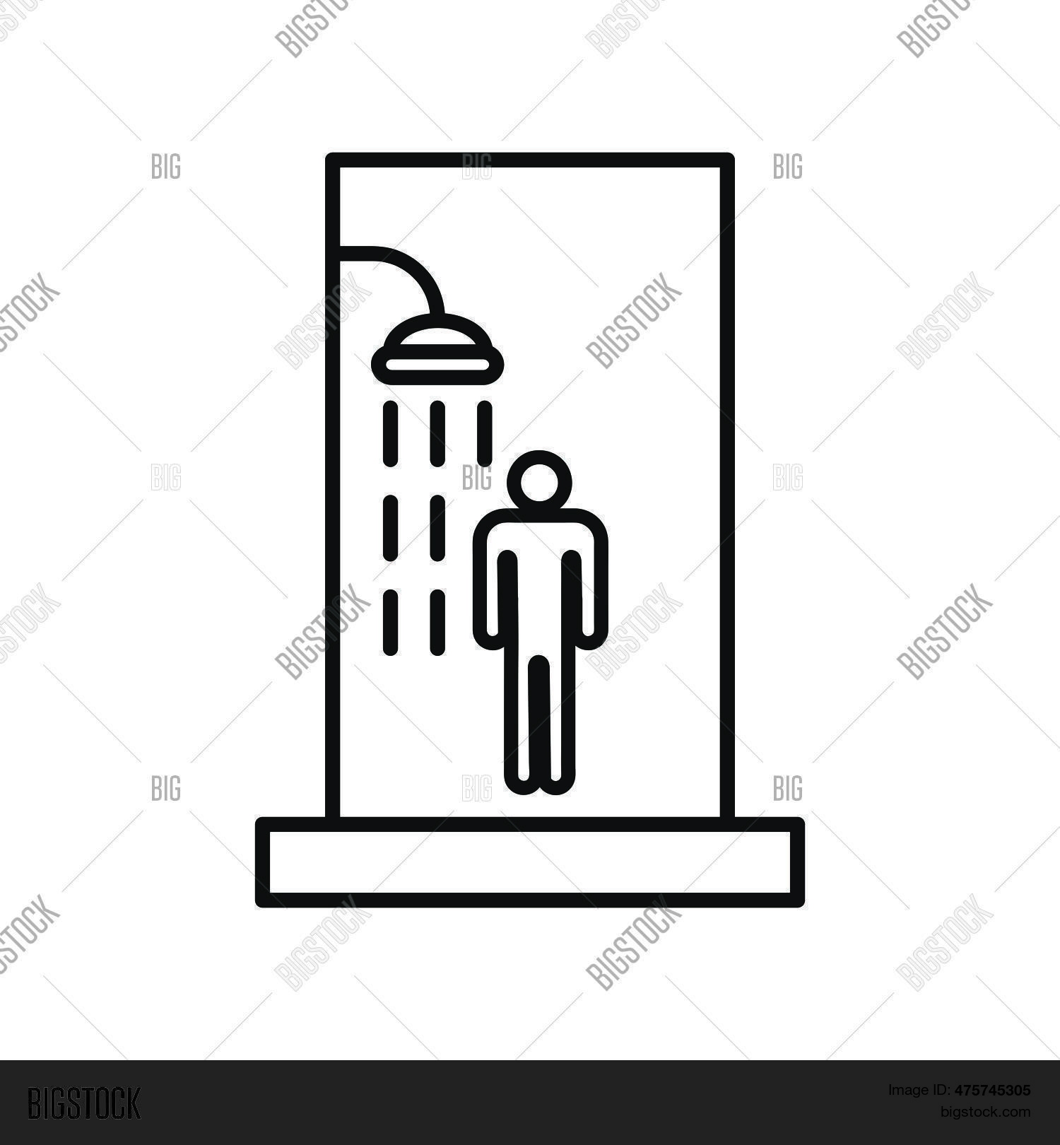 Man Showering Taking Vector & Photo (Free Trial) | Bigstock