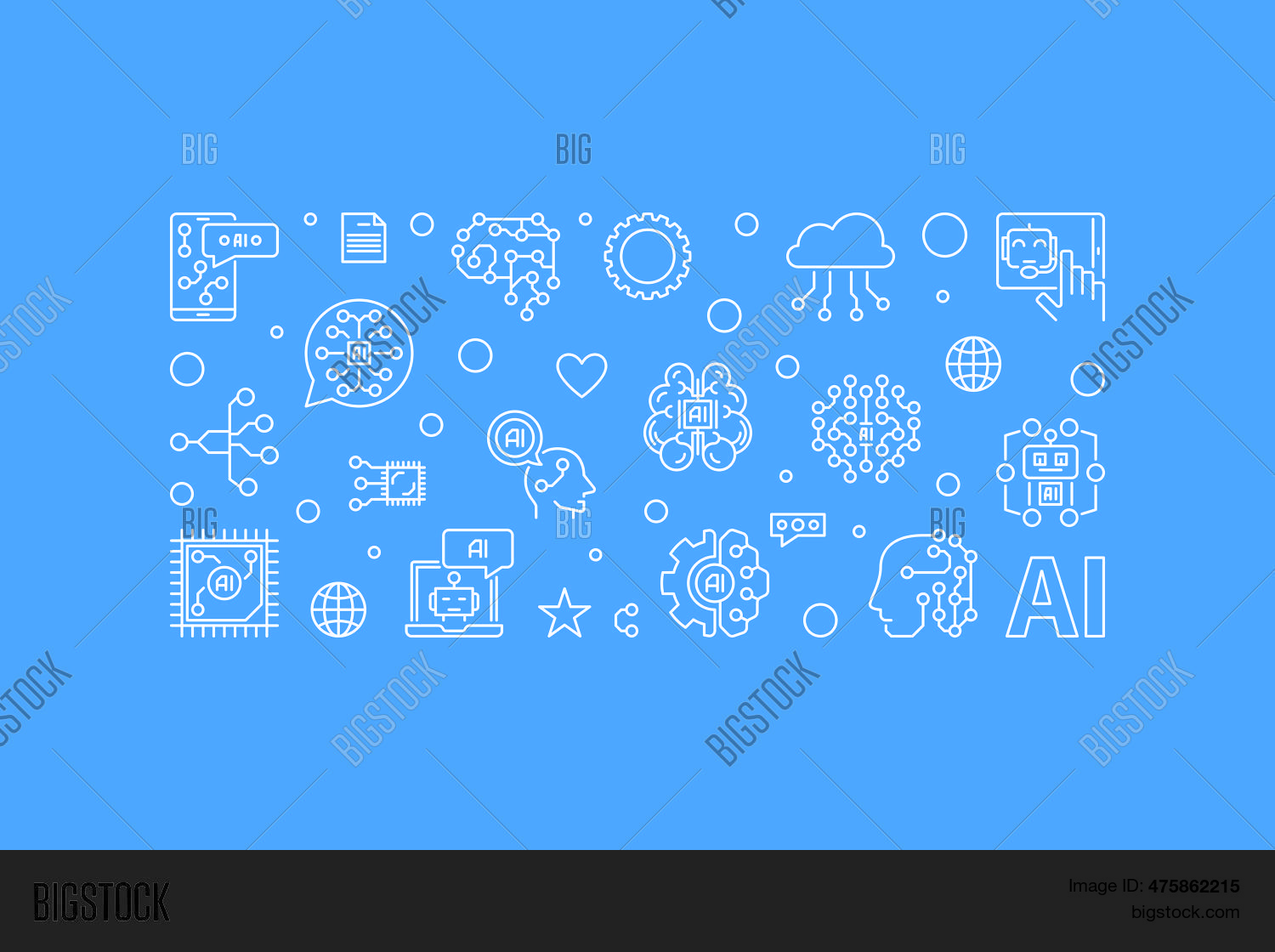 Ai Concept Outline Vector & Photo (Free Trial) | Bigstock