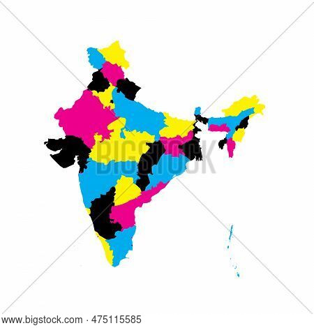 India Political Map Vector & Photo (Free Trial) | Bigstock