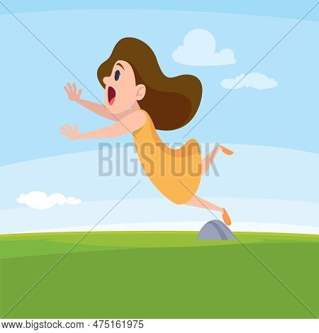 Falling Girl. Outdoor Vector & Photo (Free Trial) | Bigstock