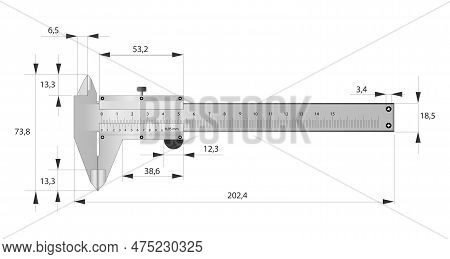 Realistic Vernier Vector & Photo (Free Trial) | Bigstock