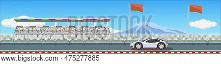 Super Car On Race Vector & Photo (Free Trial) | Bigstock
