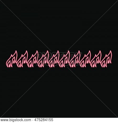 Neon Burning Fire Vector & Photo (Free Trial) | Bigstock