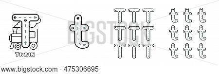Letter T Trace Vector & Photo (Free Trial) | Bigstock