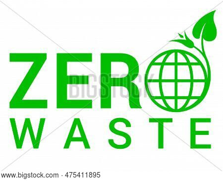 Zero Waste Sign Green Vector & Photo (Free Trial) | Bigstock