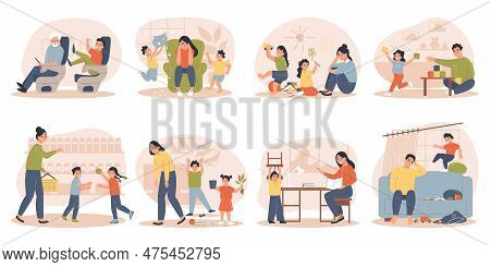 Hyperactive Child Set Vector & Photo (Free Trial) | Bigstock