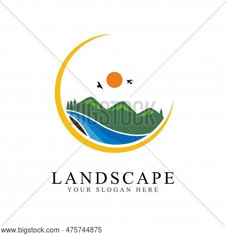 Landscape Logo Design Vector & Photo (Free Trial) | Bigstock