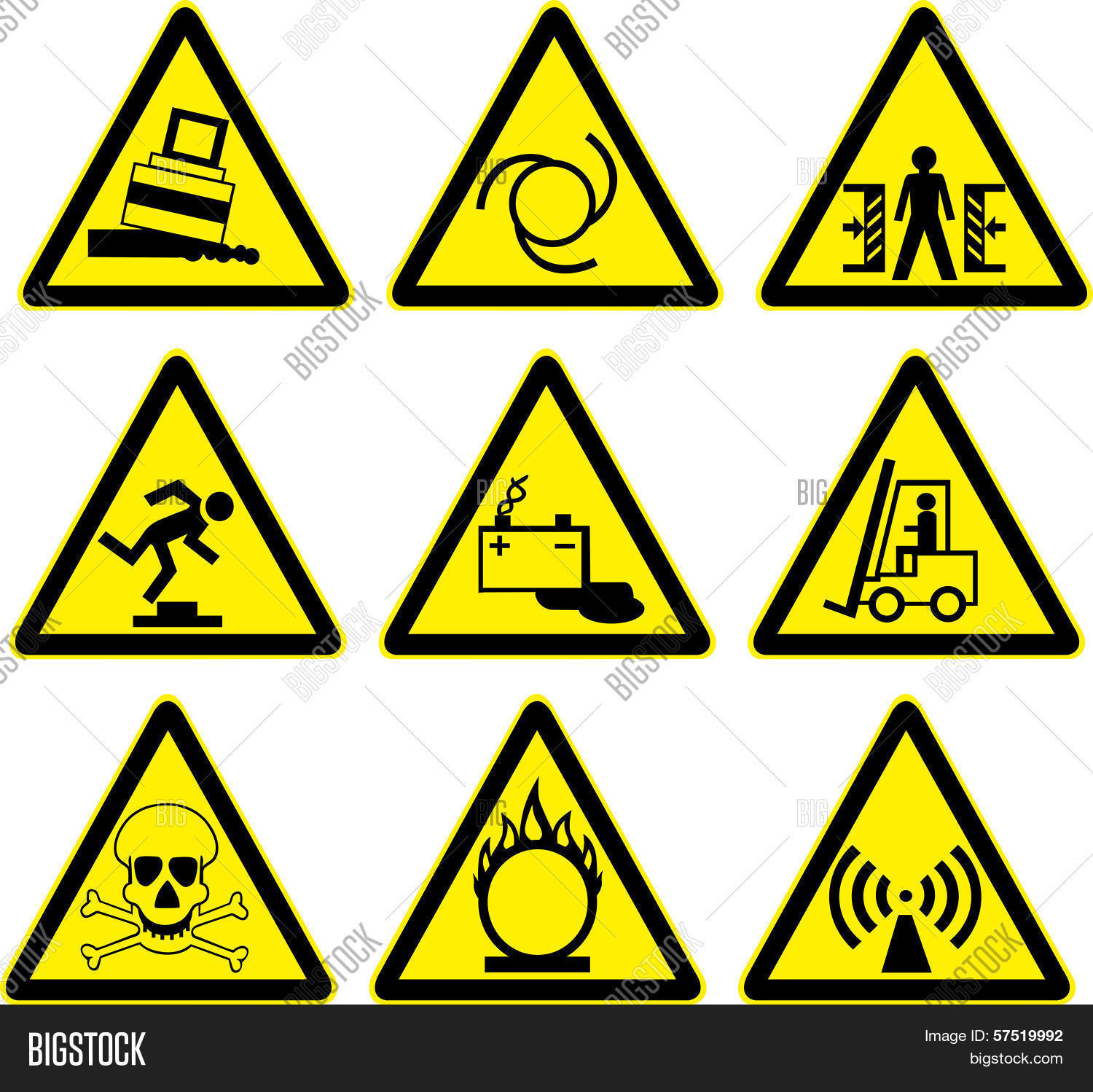 Warning Signs Set Vector & Photo (Free Trial) | Bigstock