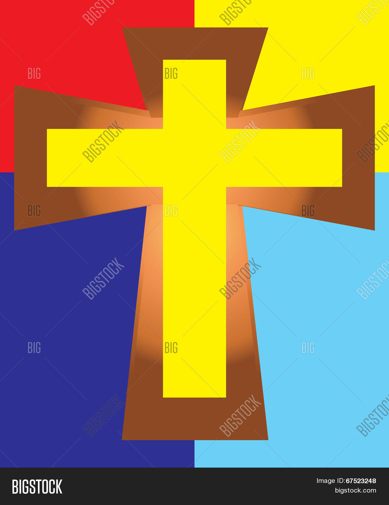 Yellow Jesus Cross On Vector & Photo (Free Trial) | Bigstock