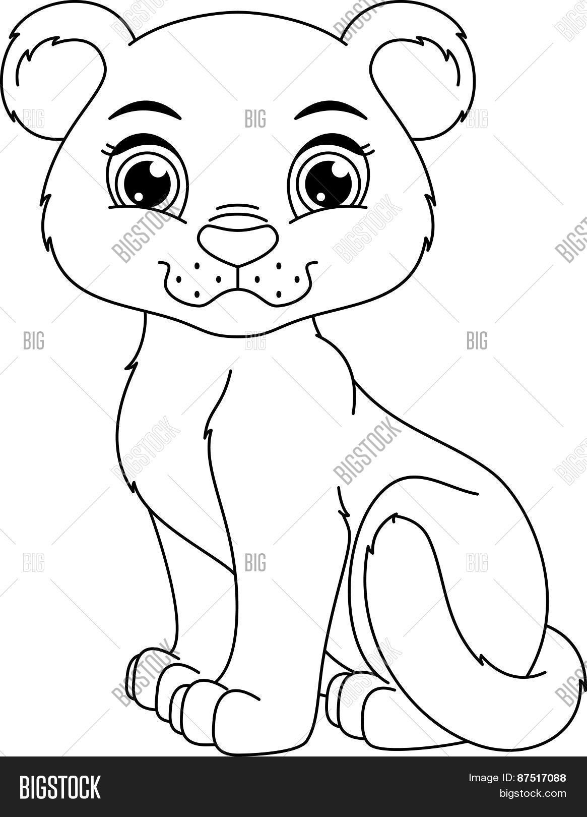 Panther Coloring Page Vector & Photo (Free Trial) | Bigstock