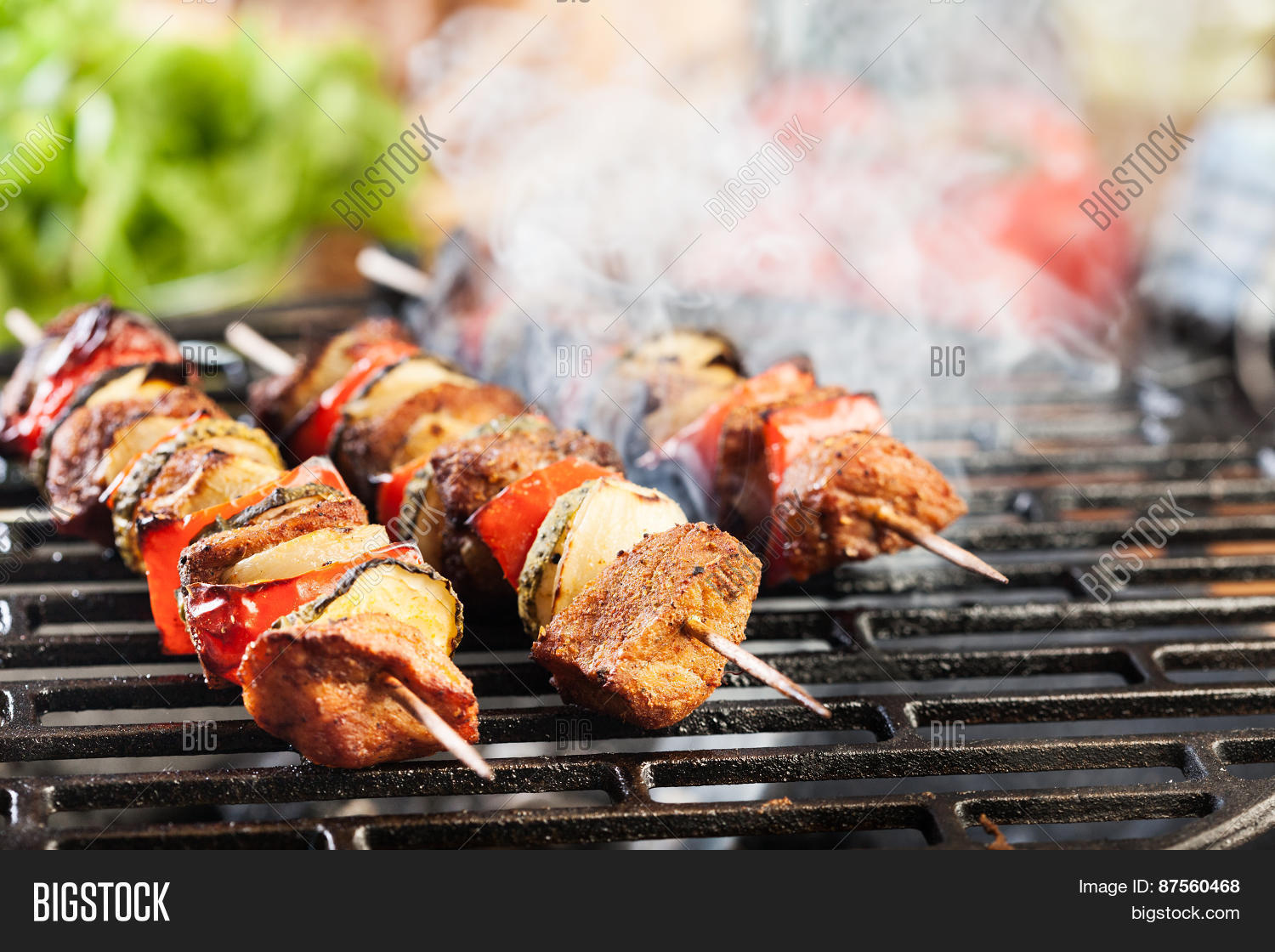Grilling Shashlik On Image & Photo (Free Trial) | Bigstock
