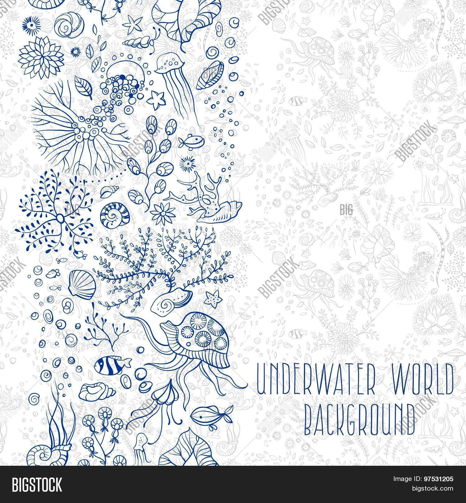 Hand Drawn Underwater Vector & Photo (Free Trial) | Bigstock