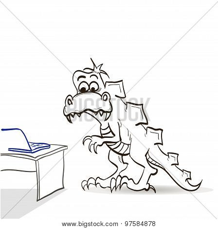 Dinosaur Office Vector & Photo (Free Trial) | Bigstock