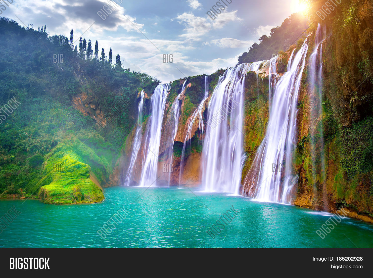 Jiulong Waterfall Image & Photo (Free Trial) | Bigstock