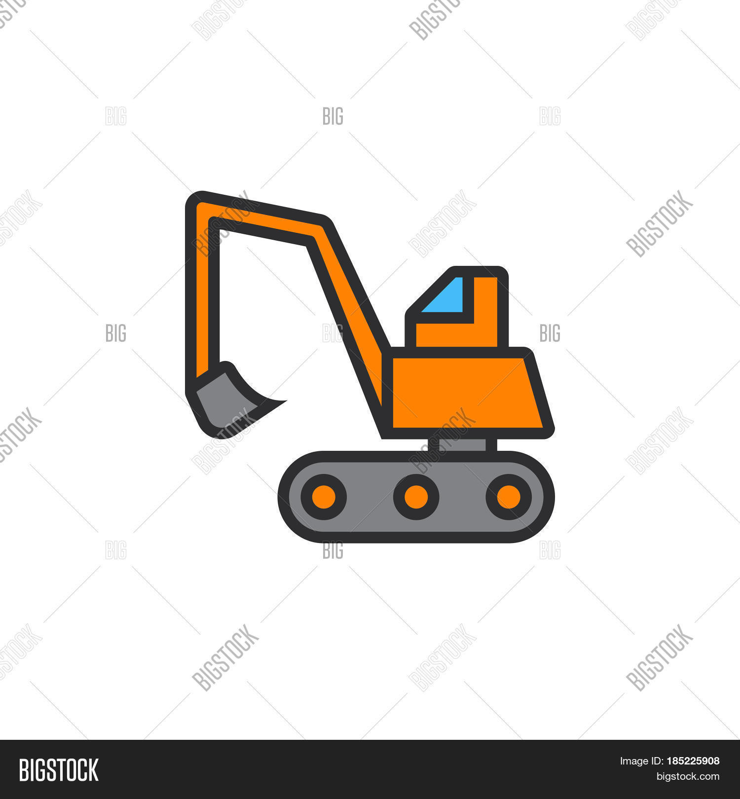 Excavator, Crawler Vector & Photo (Free Trial) | Bigstock