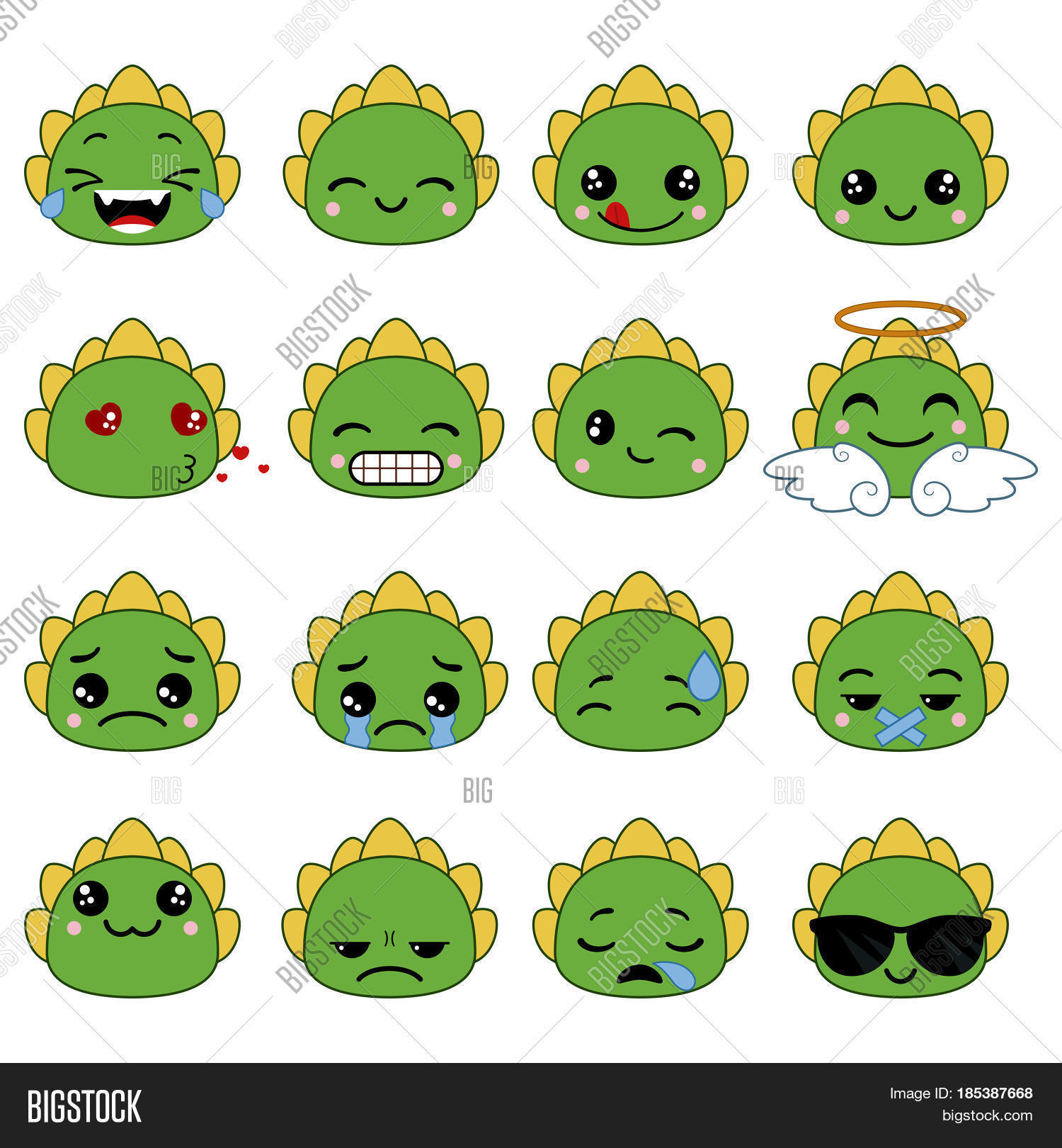 Set Cute Dragon Vector & Photo (Free Trial) | Bigstock