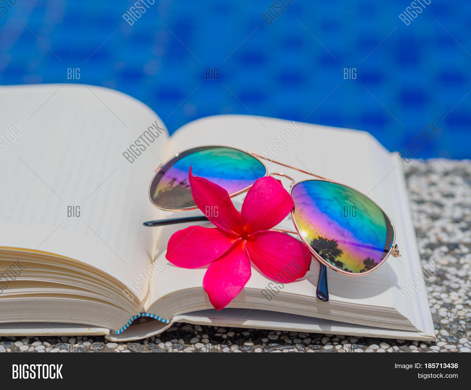 Book Sunglasses Blue Image & Photo (Free Trial) | Bigstock