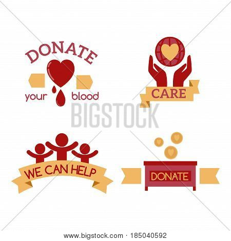 Volunteer Red Icons Vector & Photo (Free Trial) | Bigstock