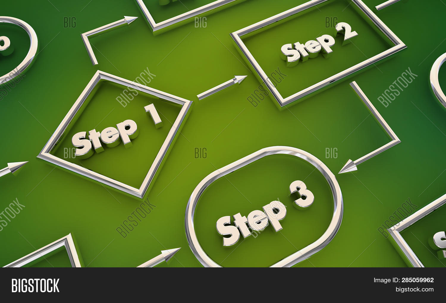 Step 1 2 3 Process Map Image & Photo (Free Trial) | Bigstock