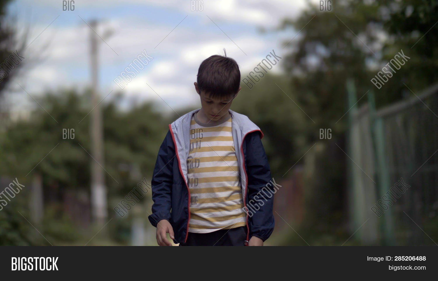 Lonely Sad Boy Walking Image & Photo (Free Trial) | Bigstock