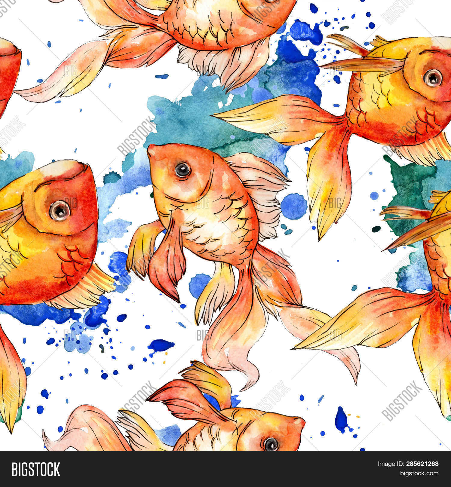 Watercolor Aquatic Image & Photo (Free Trial) | Bigstock
