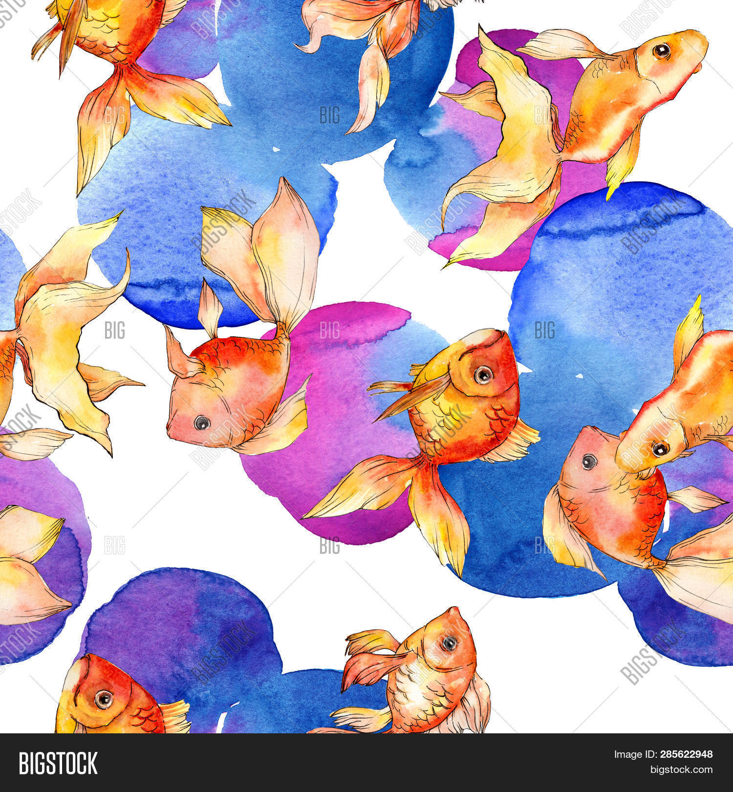 Watercolor Aquatic Image & Photo (Free Trial) | Bigstock