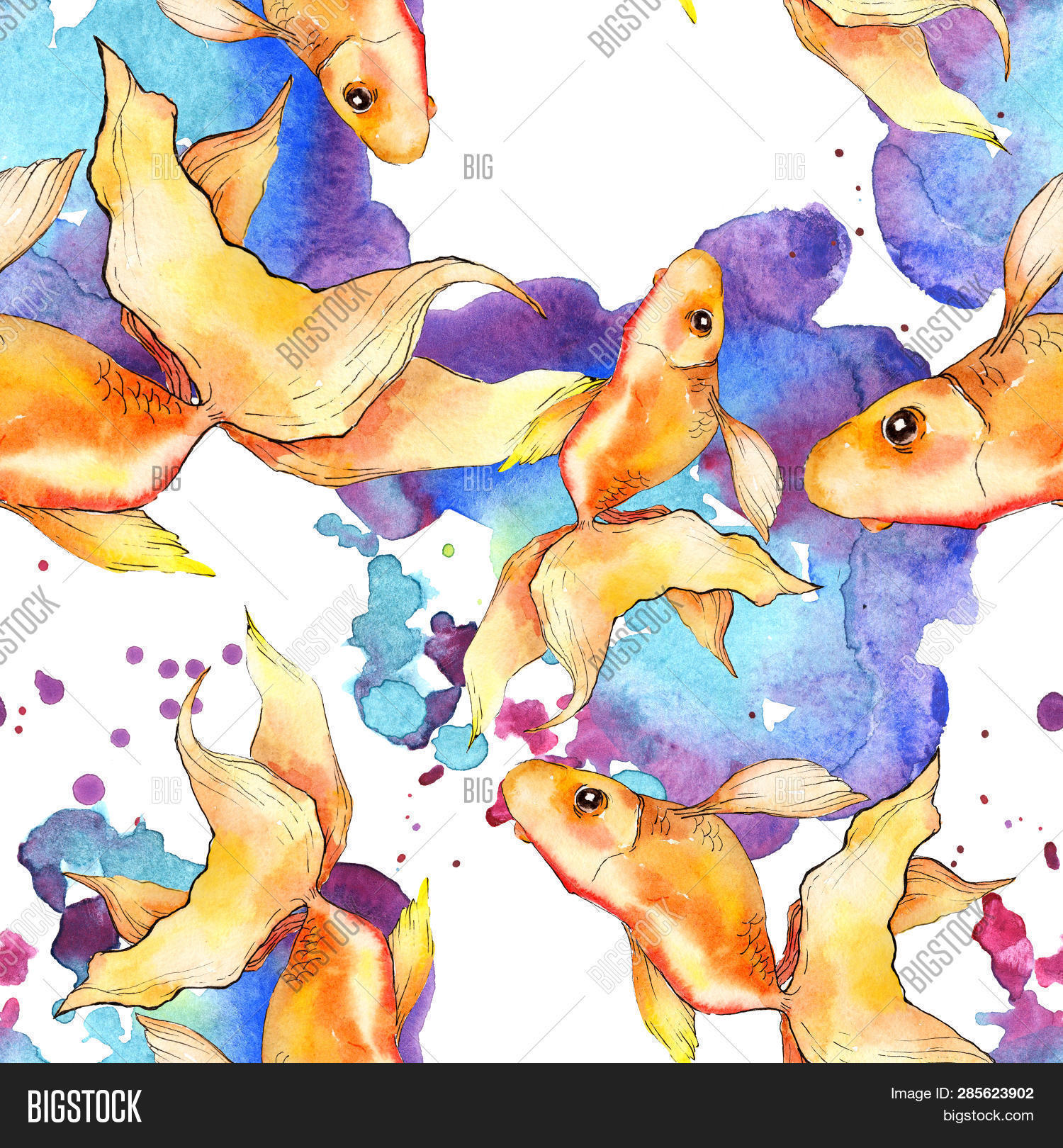 Watercolor Aquatic Image & Photo (Free Trial) | Bigstock