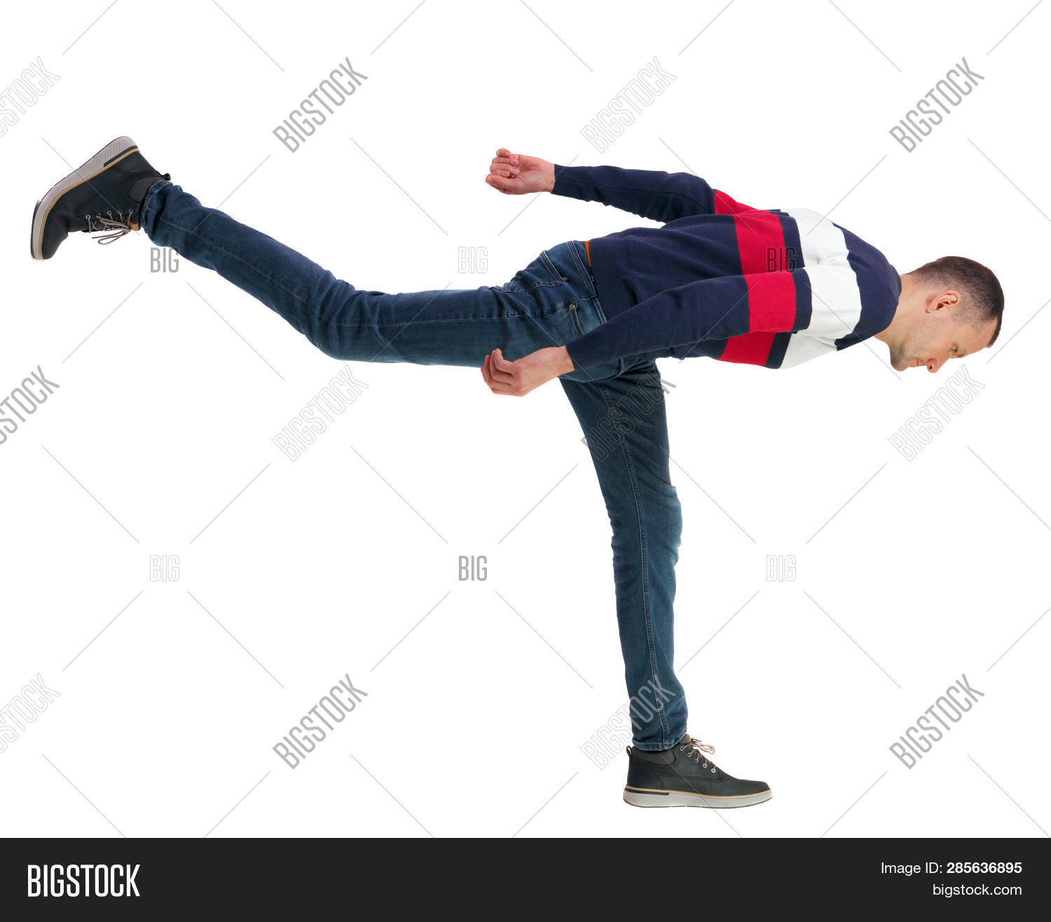 Back View Man Balances Image & Photo (Free Trial) | Bigstock