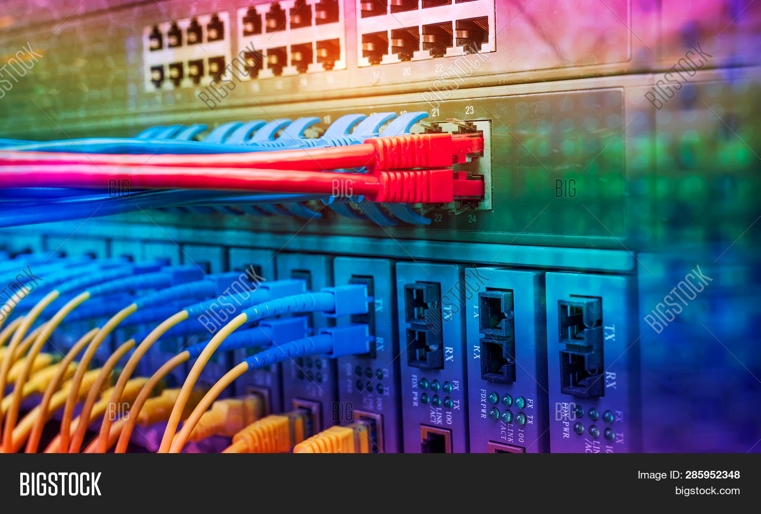 Server Rack Blue Red Image & Photo (Free Trial) | Bigstock