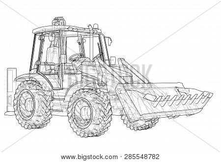 Sketch Loading Shovel Vector & Photo (Free Trial) | Bigstock