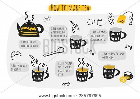 How Make Tea Vector & Photo (Free Trial) | Bigstock