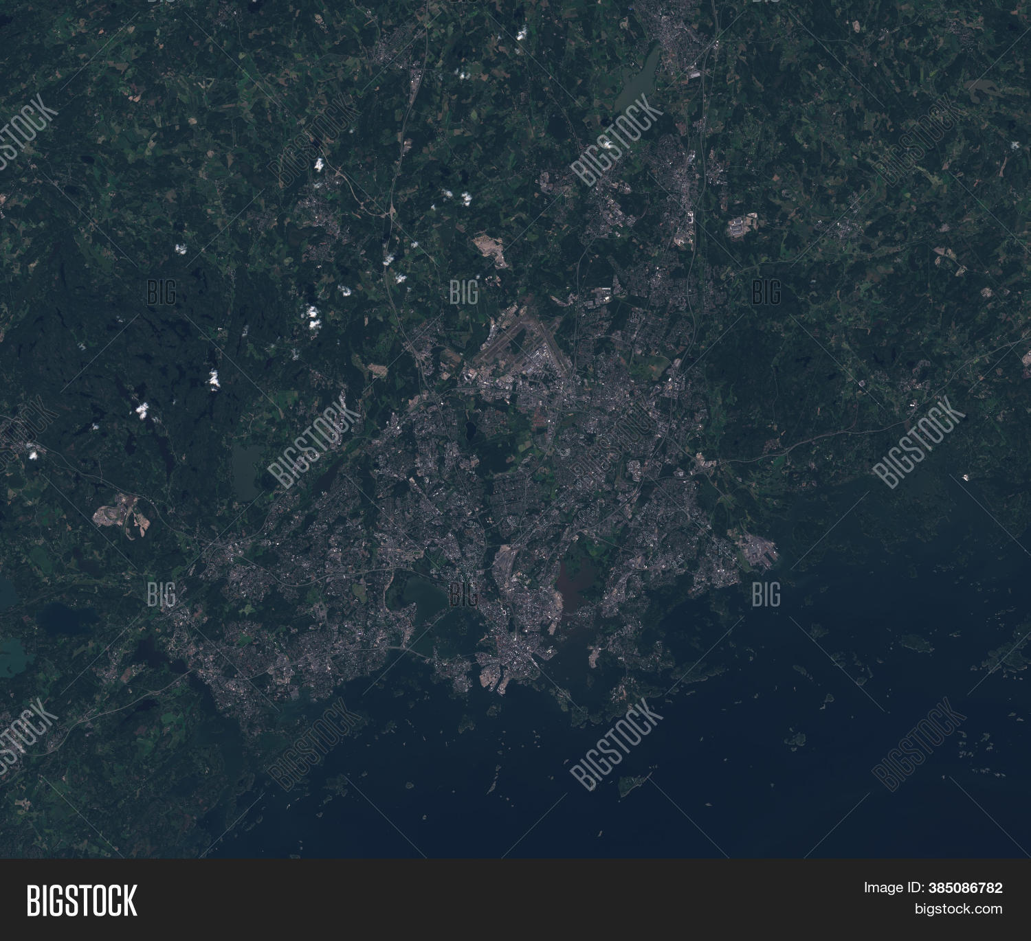 Satellite Map Helsinki Image & Photo (Free Trial) | Bigstock