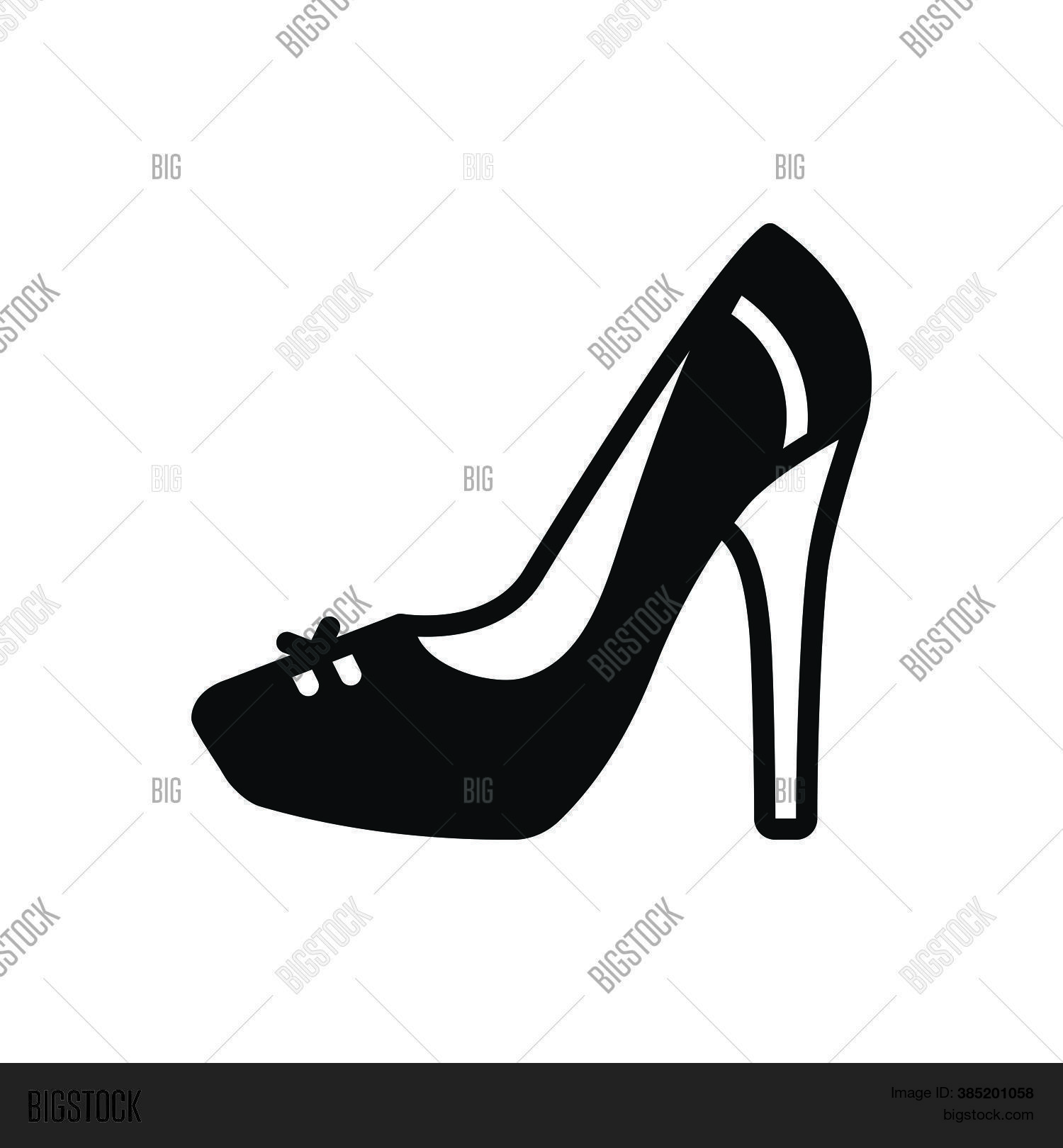 Black Solid Icon Heel Vector & Photo (Free Trial) | Bigstock