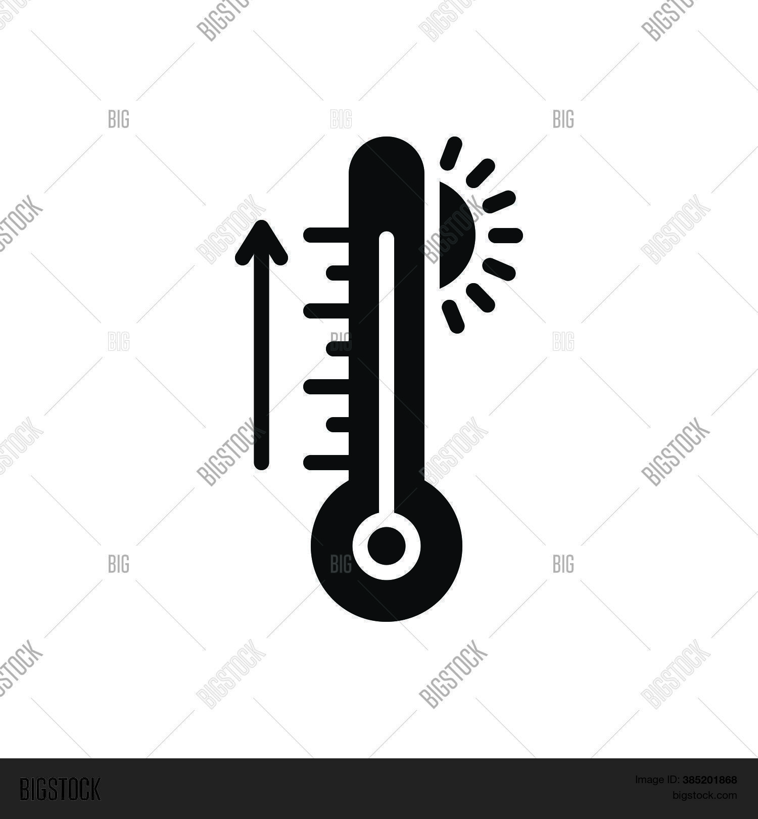 Black Solid Icon Heat Vector & Photo (Free Trial) | Bigstock