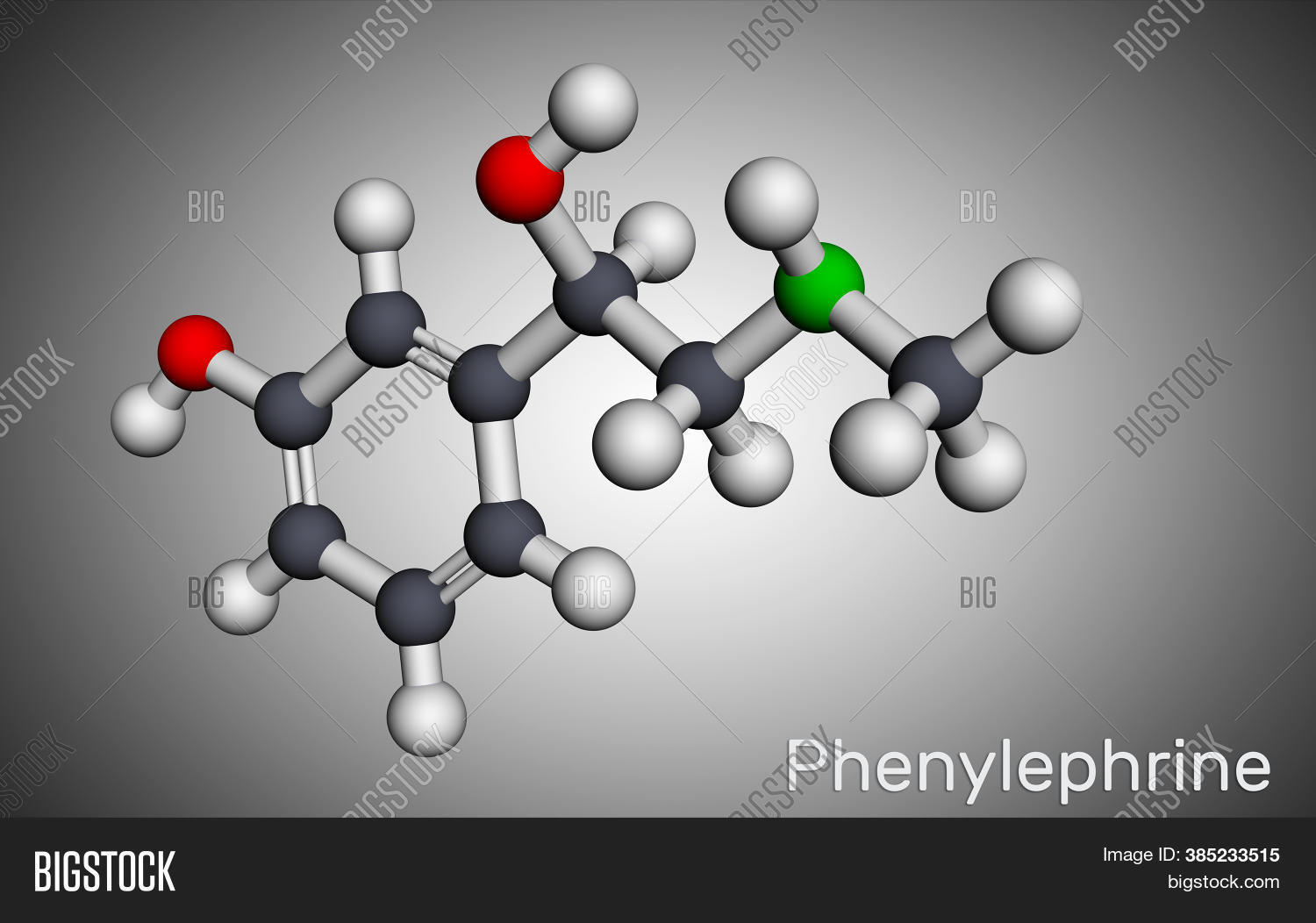Phenylephrine Molecule Image & Photo (Free Trial) | Bigstock