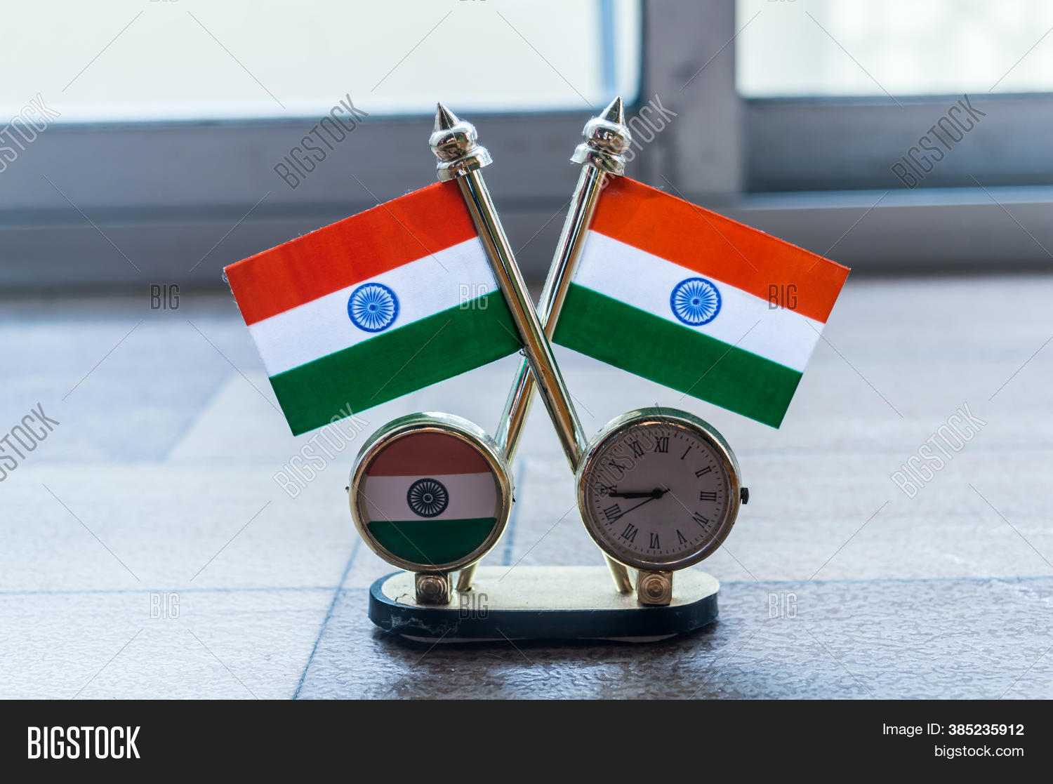 Indian Flag Clock. Image & Photo (Free Trial) | Bigstock