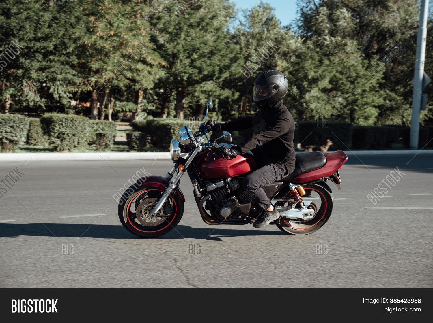Man Rides Motorcycle Image & Photo (Free Trial) | Bigstock