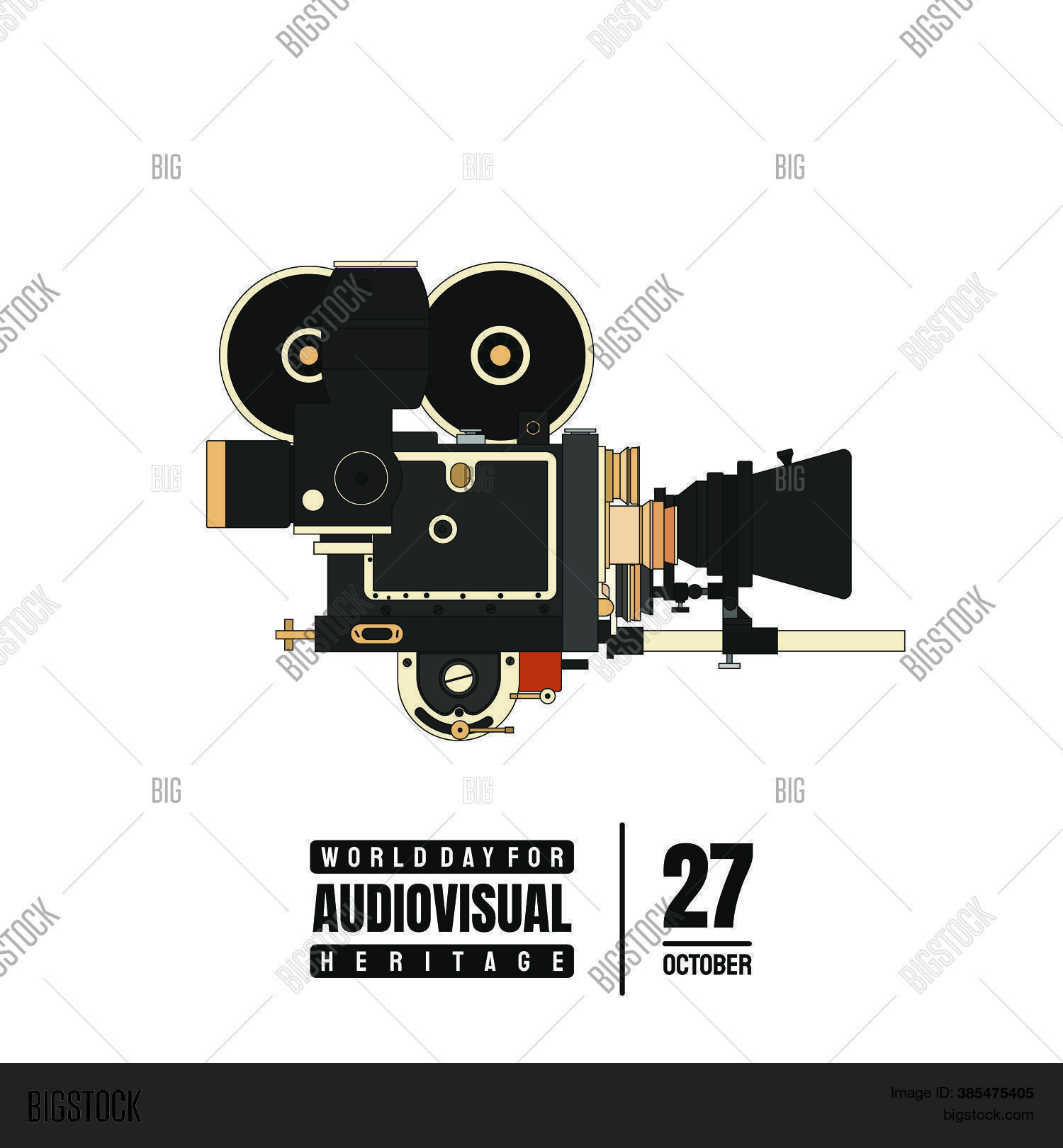 Vintage Movie Camera Vector